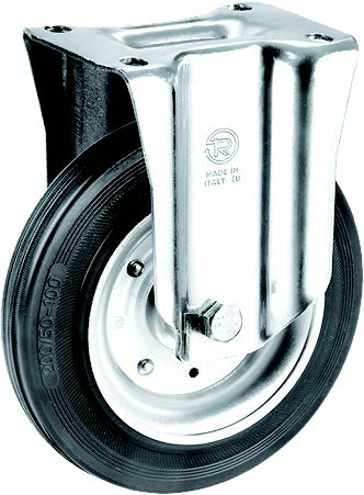 Heavy Duty – Rubber Castor Wheels with Steel Rim