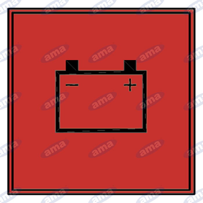 Low Battery Square Warning Light - Red