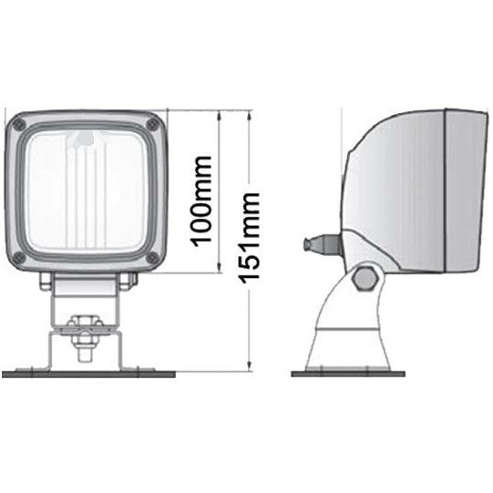 Square Work Lamp